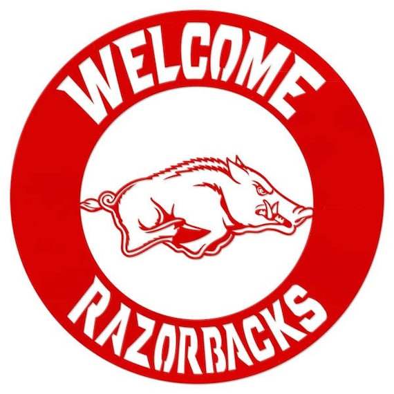 Arkansas Razorbacks Welcome Circle - Etsy