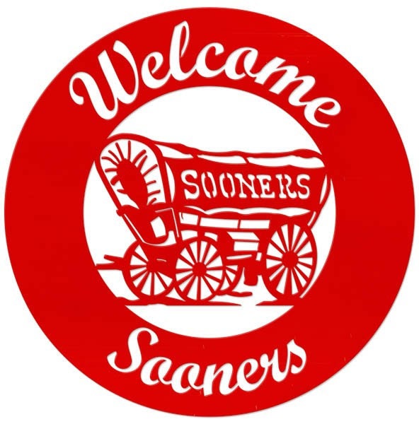 Oklahoma Sooners Welcome Circle - Etsy