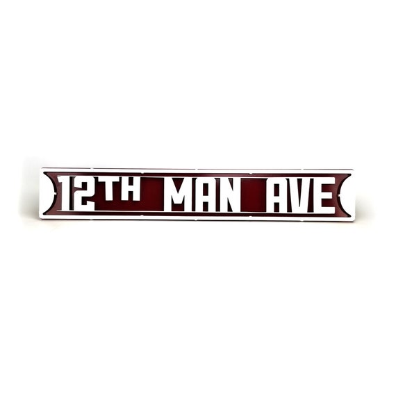 Texas A&M 12th Man Ave 3D Street Sign - Etsy