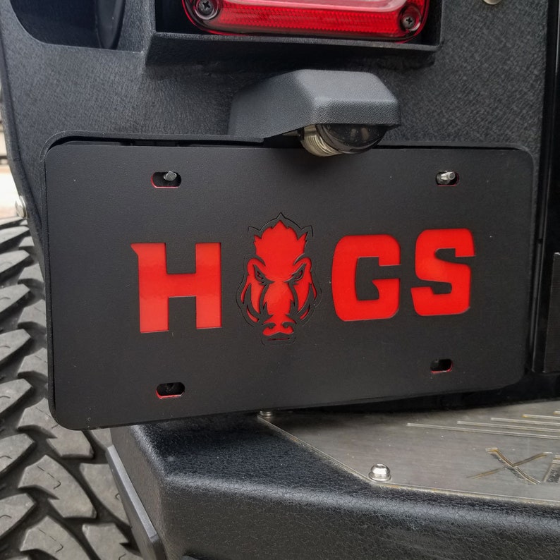Arkansas Hogs License Plate - Etsy
