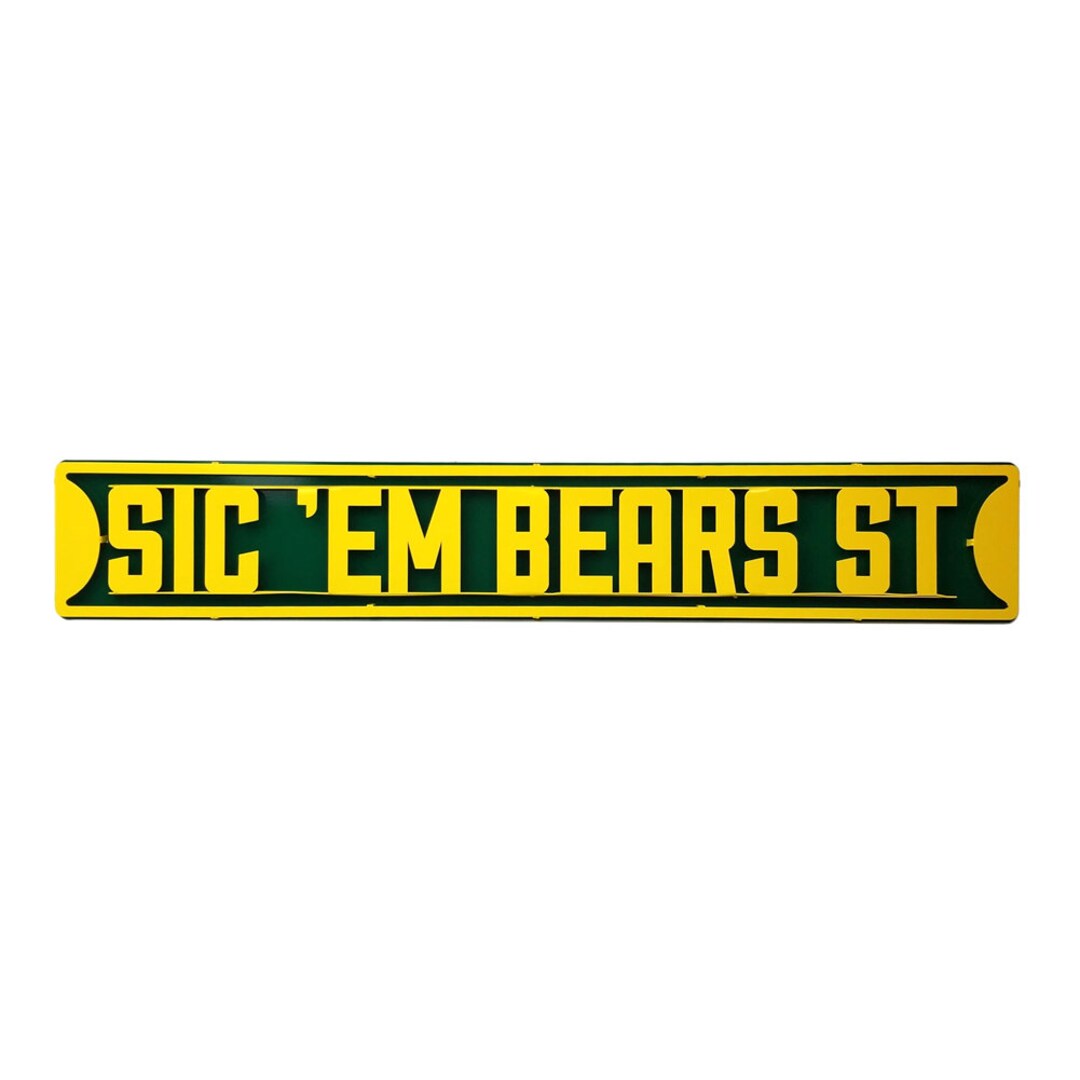 Baylor Sic'em Bears St 3D Street Sign - Etsy