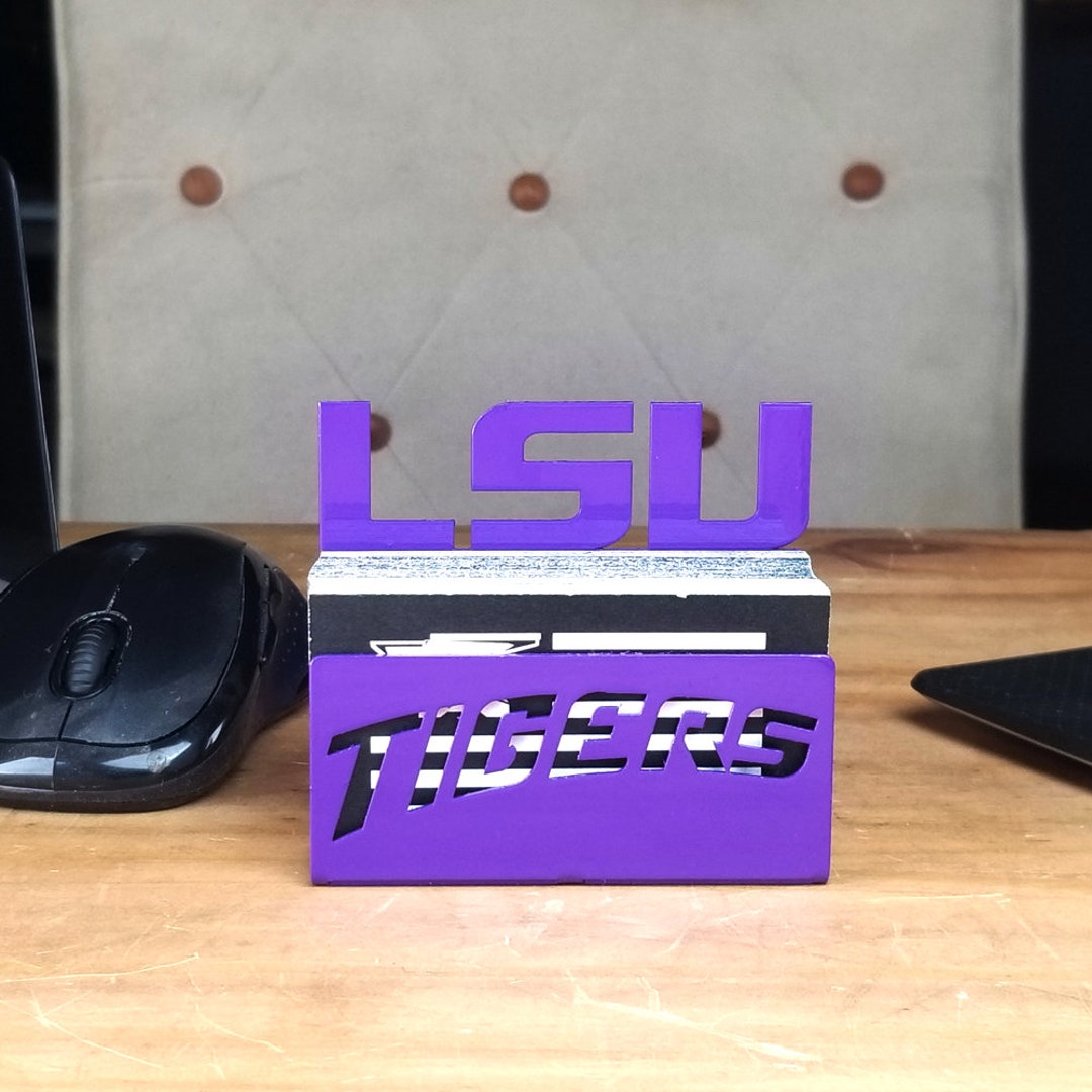 LSU Tigers Business Card Holder - Etsy