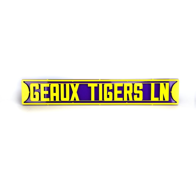 LSU Geaux Tigers Ln 3D Street Sign - Etsy