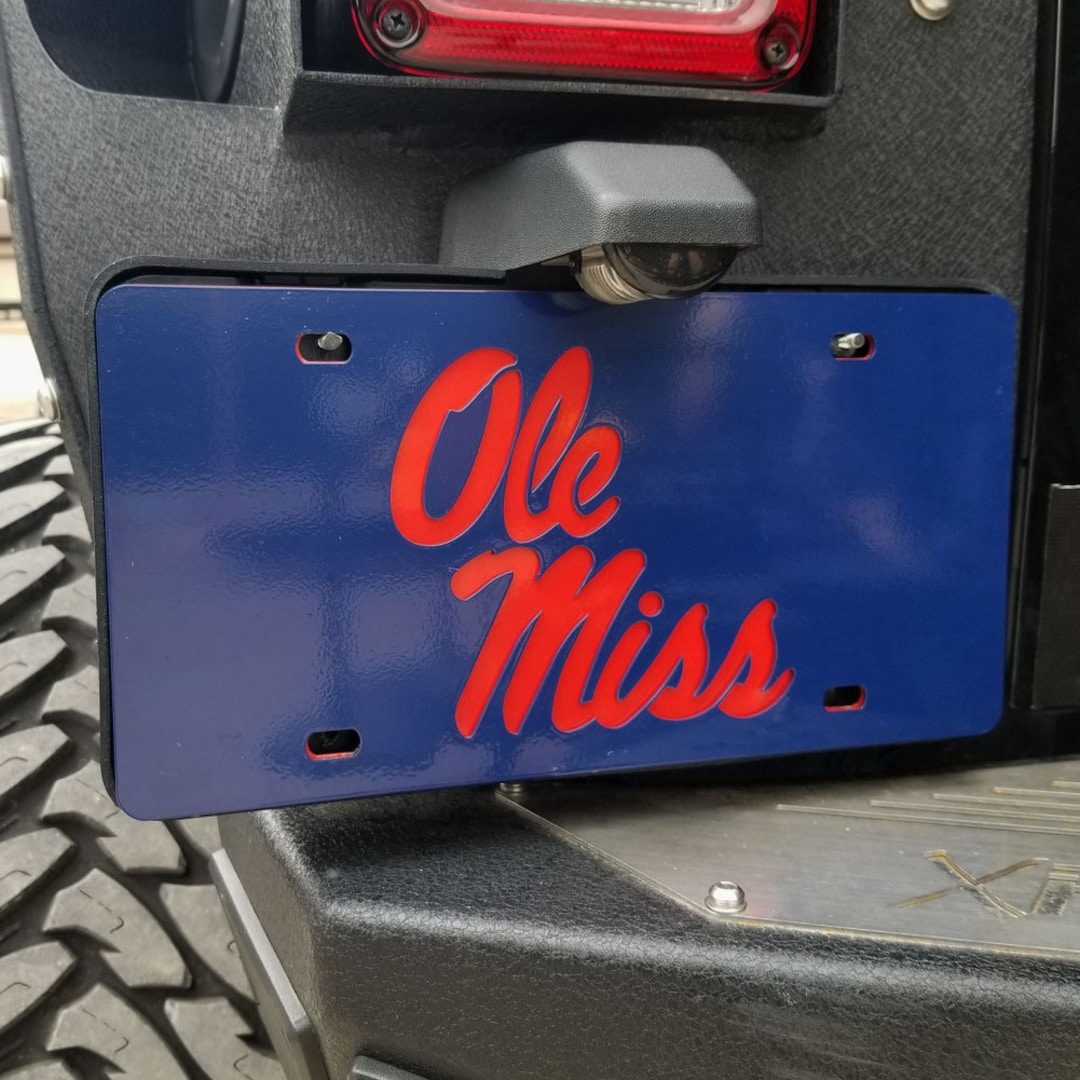 Ole Miss Script License Plate - Etsy