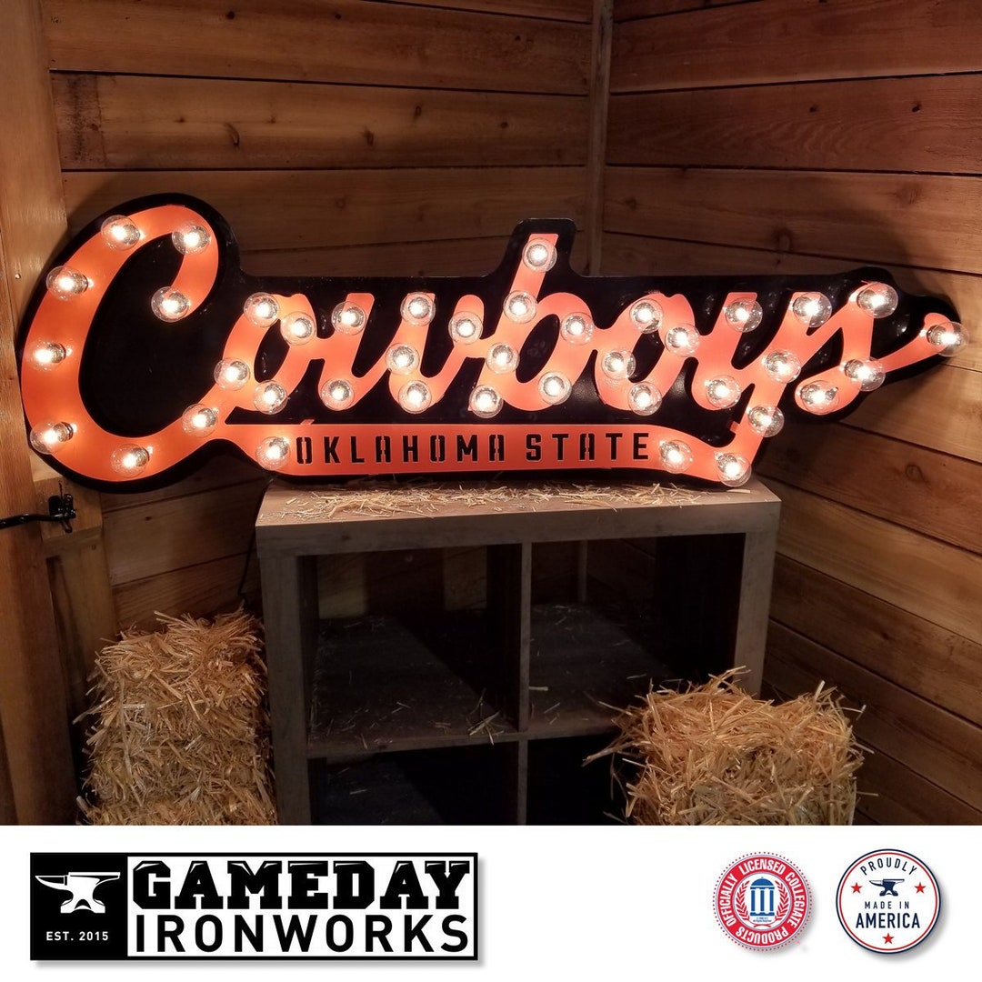 Oklahoma State Cowboys Lit Sign - Etsy