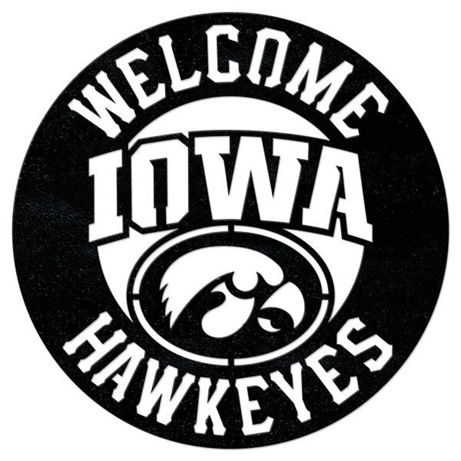 Iowa Hawkeyes Welcome Circle - Etsy