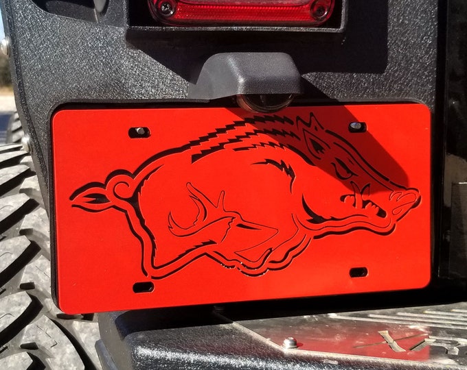 Arkansas Razorback License Plate - Etsy