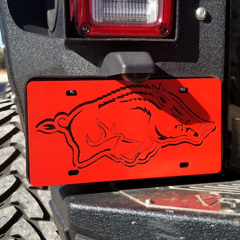 Arkansas Razorback License Plate - Etsy