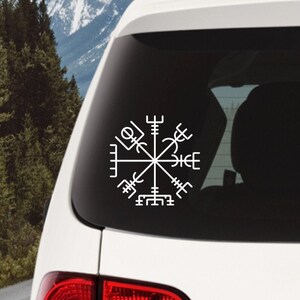 Vegvisir Vinyl Decal Viking Compass Car Window Sticker Viking Rune ...