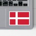Danish Flag Sticker | Flag of Denmark Vinyl Decal | Danish Pride Laptop ...