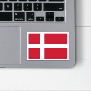 Danish Flag Sticker, Flag of Denmark Waterproof Vinyl Decal, Danish ...