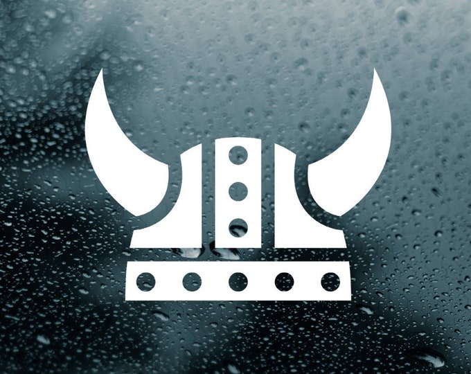 Viking Helmet Vinyl Decal | Viking Warrior Car Window Sticker ...