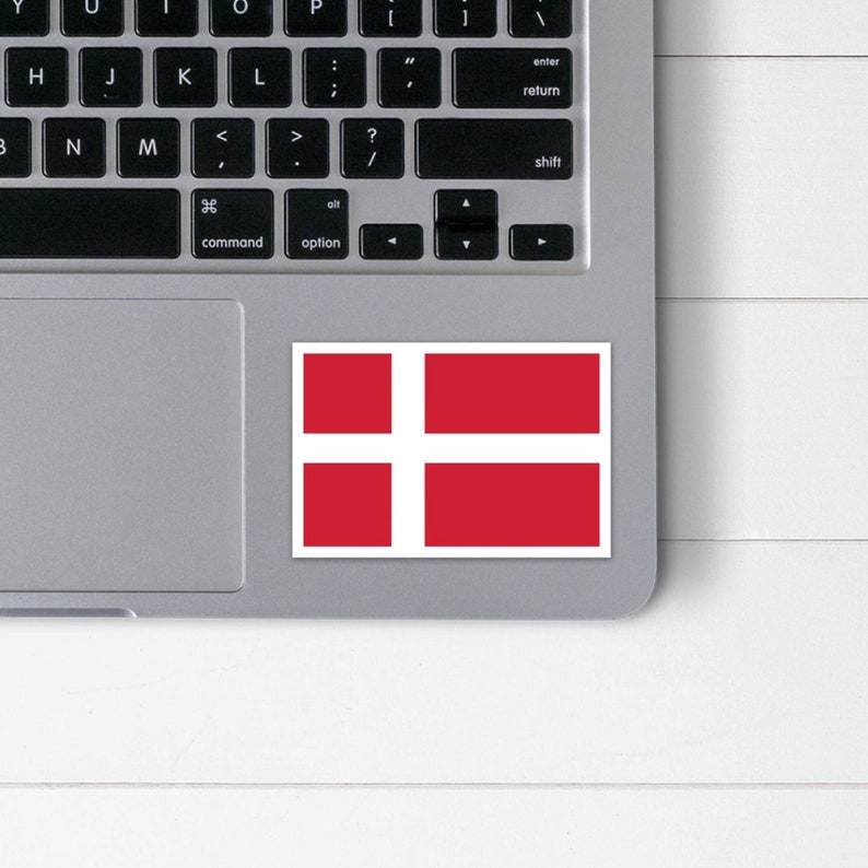 Danish Flag Sticker Flag of Denmark Vinyl Decal Danish - Etsy