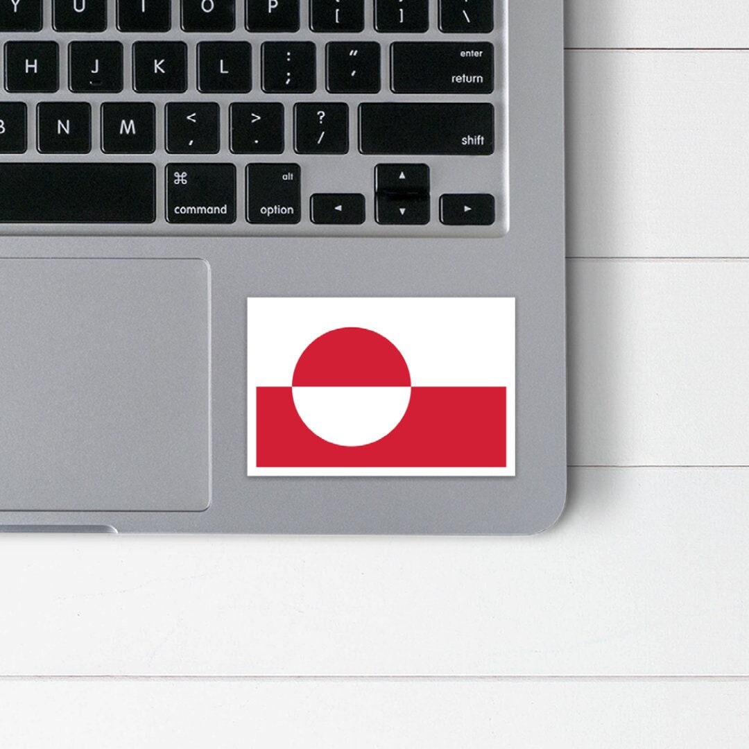 Greenlandic Flag Sticker | Flag of Greenland Vinyl Decal | Greenland ...