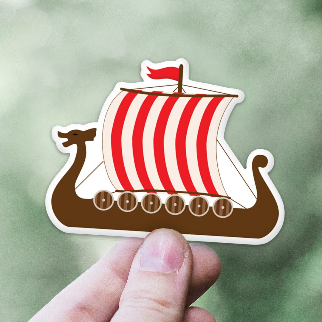 Viking Ship Sticker | Old Norse Boat Vinyl Decal | Scandinavian ...