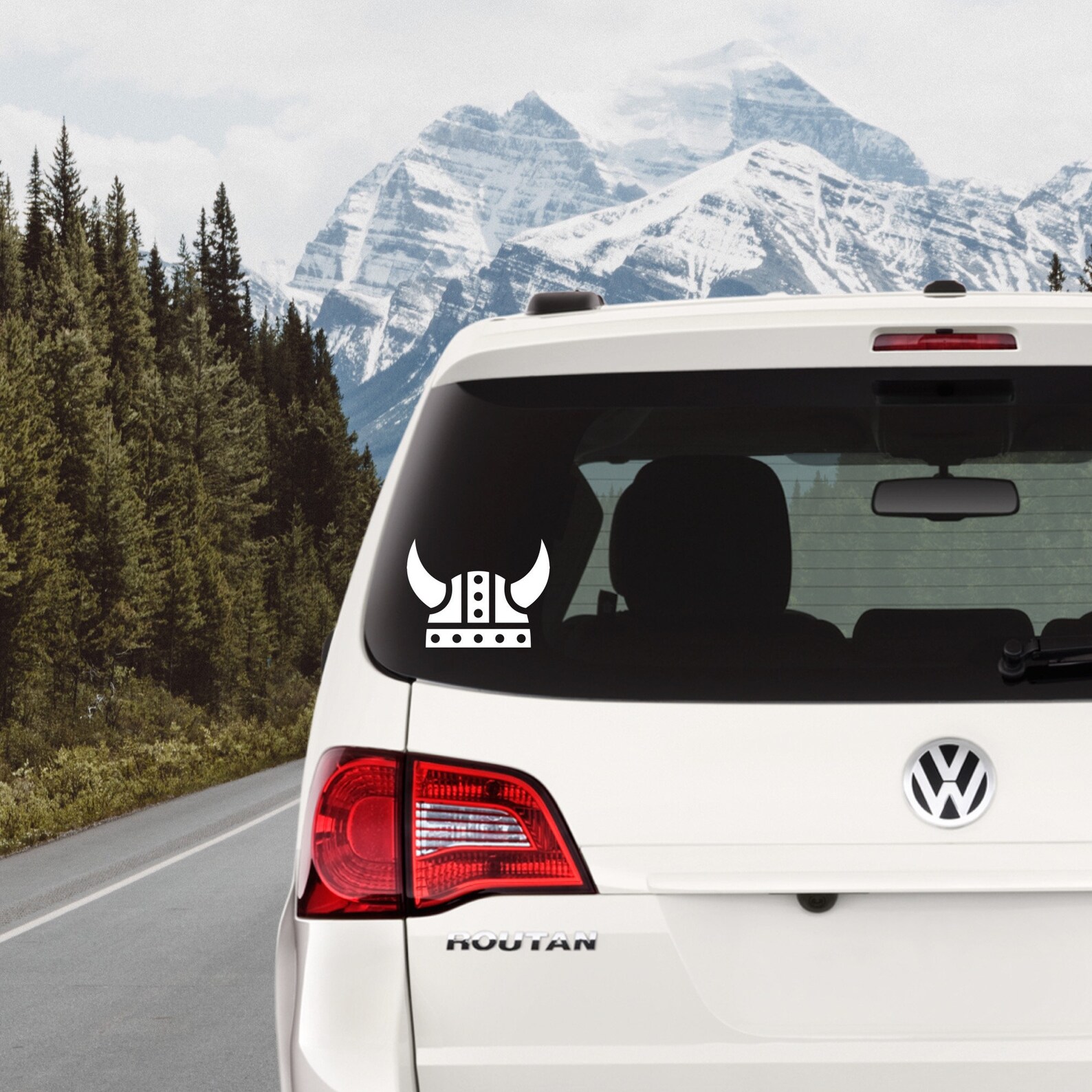 Viking Helmet Vinyl Decal | Viking Warrior Car Window Sticker ...
