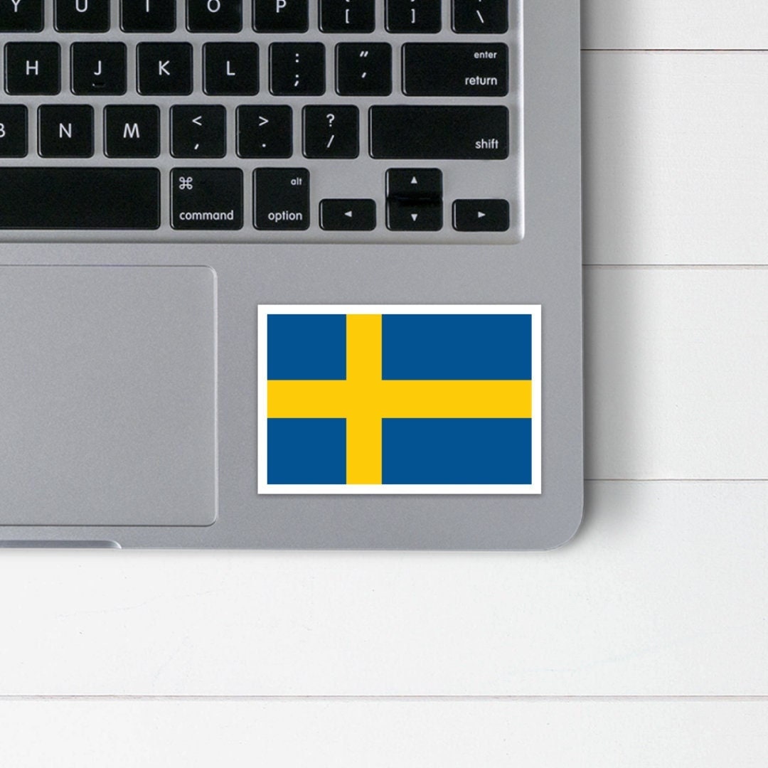Swedish Flag Sticker, Flag of Sweden Vinyl Decal, Swedish Pride Laptop ...