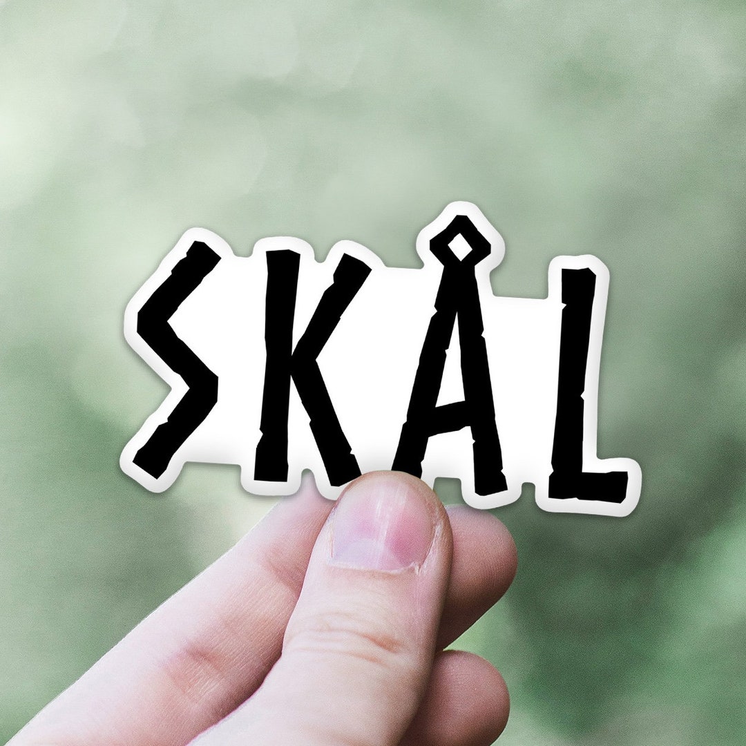 Skål Sticker | Viking Cheers Vinyl Decal | Norwegian Swedish Danish ...