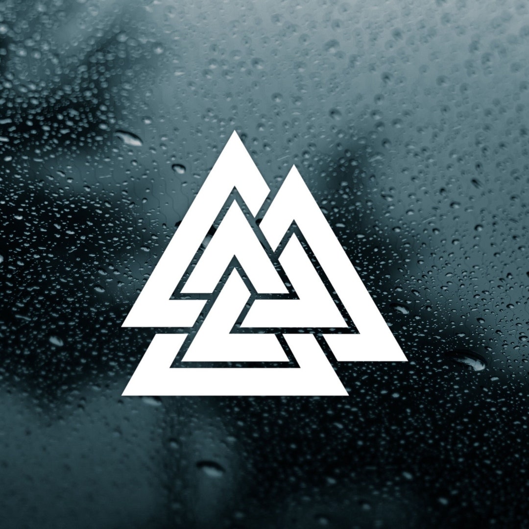 Valknut Vinyl Decal | Viking Symbol Window Sticker | Knot of the Slain ...