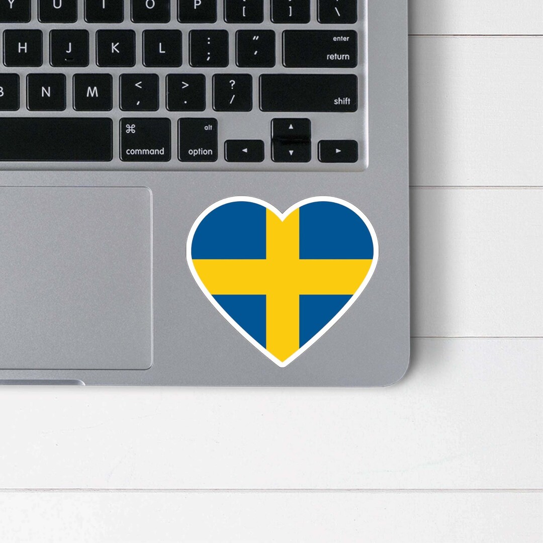 Swedish Heart Sticker | Flag of Sweden Vinyl Decal | Swedish Pride ...
