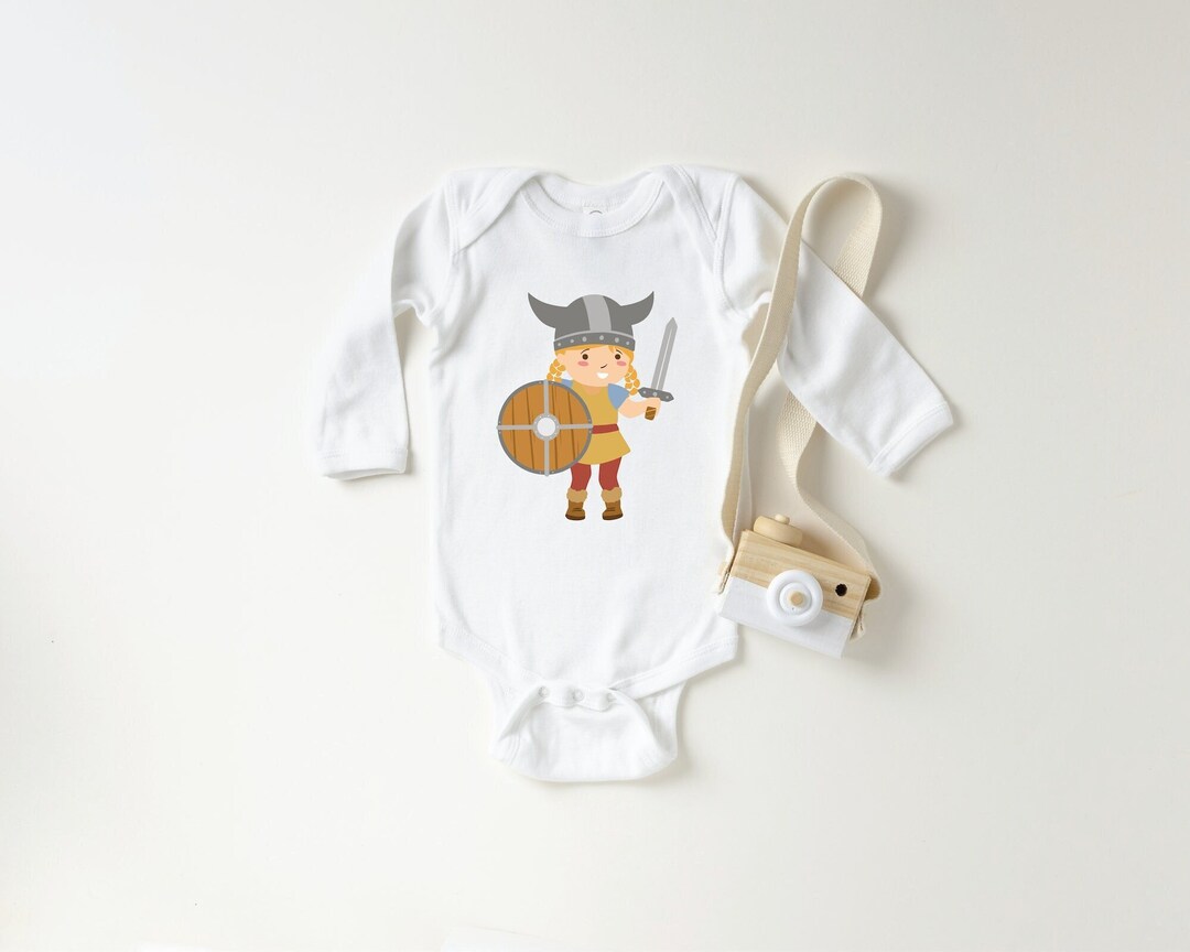 Viking Girl Long Sleeve Bodysuit | Little Viking Infant Outfit ...