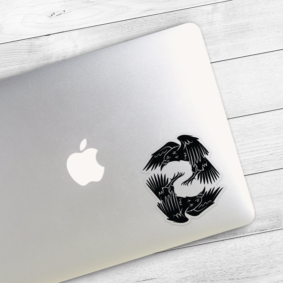 Odin's Ravens Viking Sticker Huginn and Muninn Clear Vinyl Decal Norse ...