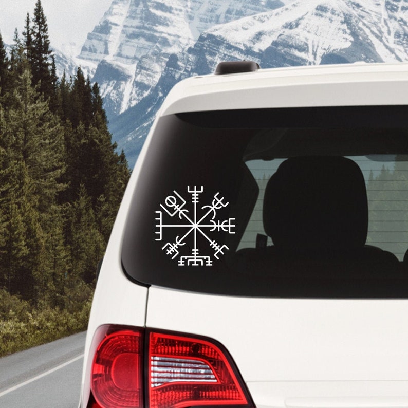 Vegvisir Vinyl Decal Viking Compass Car Window Sticker | Etsy