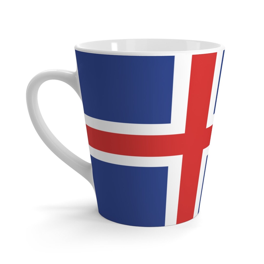 Icelandic Flag Latte Mug | Flag of Iceland Coffee Mug | Icelandic Pride ...