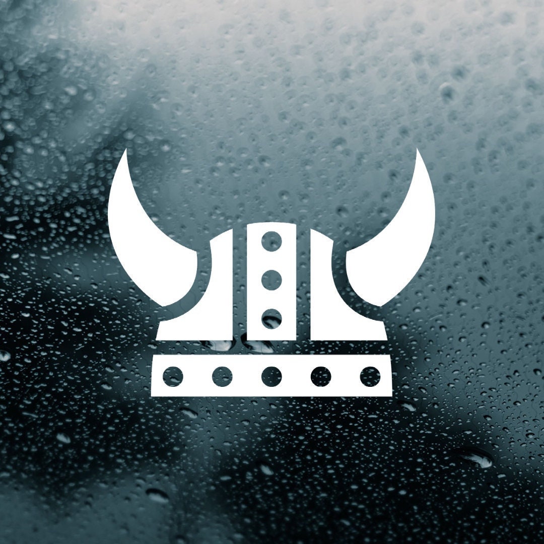 Viking Helmet Vinyl Decal Viking Warrior Car Window Sticker ...