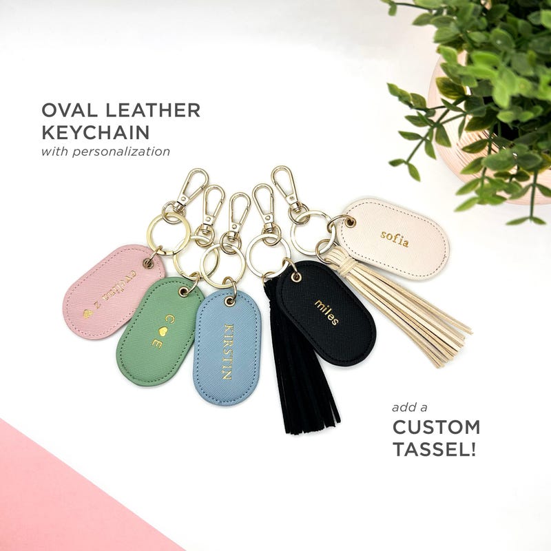 Scallop Leather Key Chain - Etsy