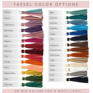 Personalized Thin Bar Keychain Suede Tassel 23 Color Options - Etsy