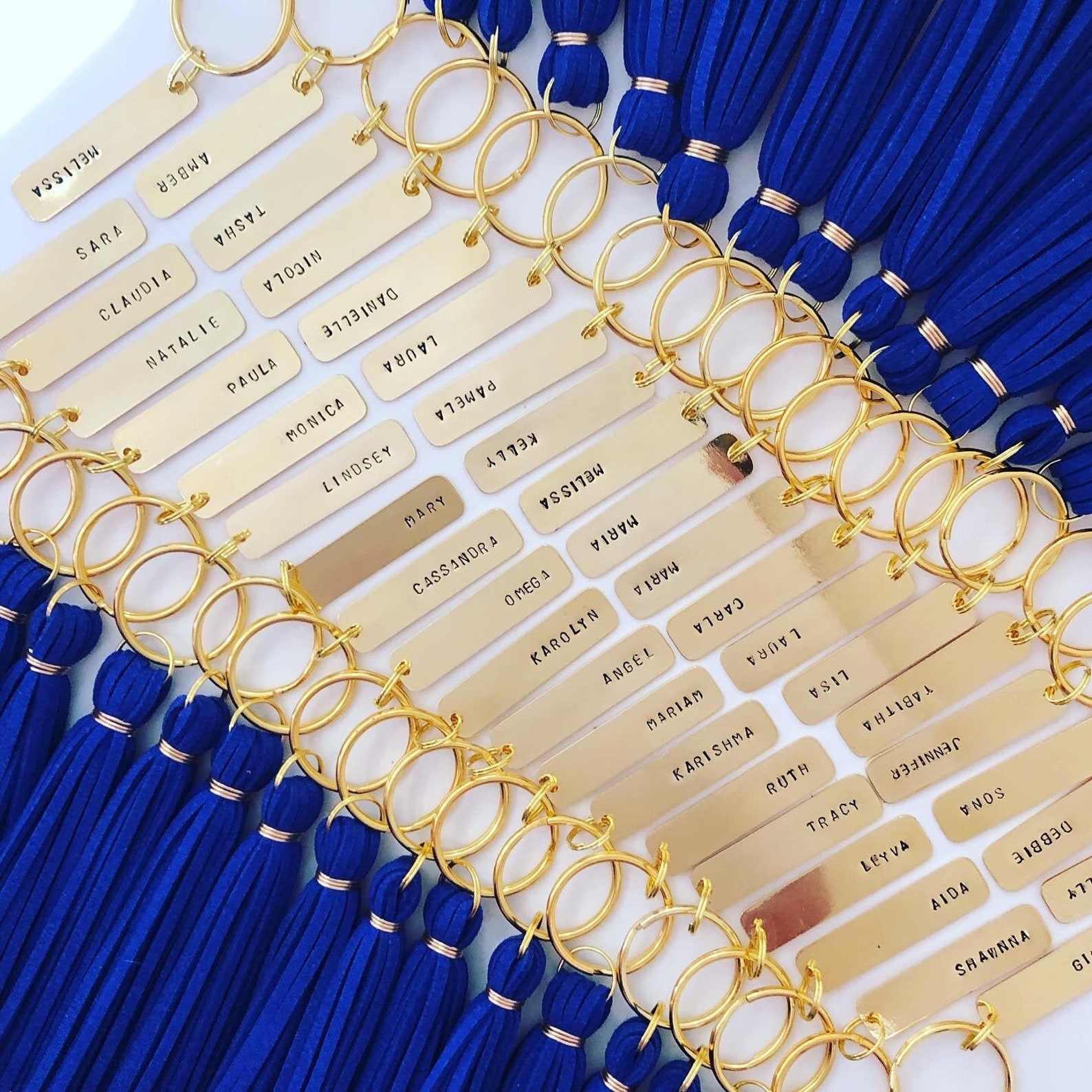 Personalized Gold Bar Keychain With Suede Tassel 23 Color - Etsy