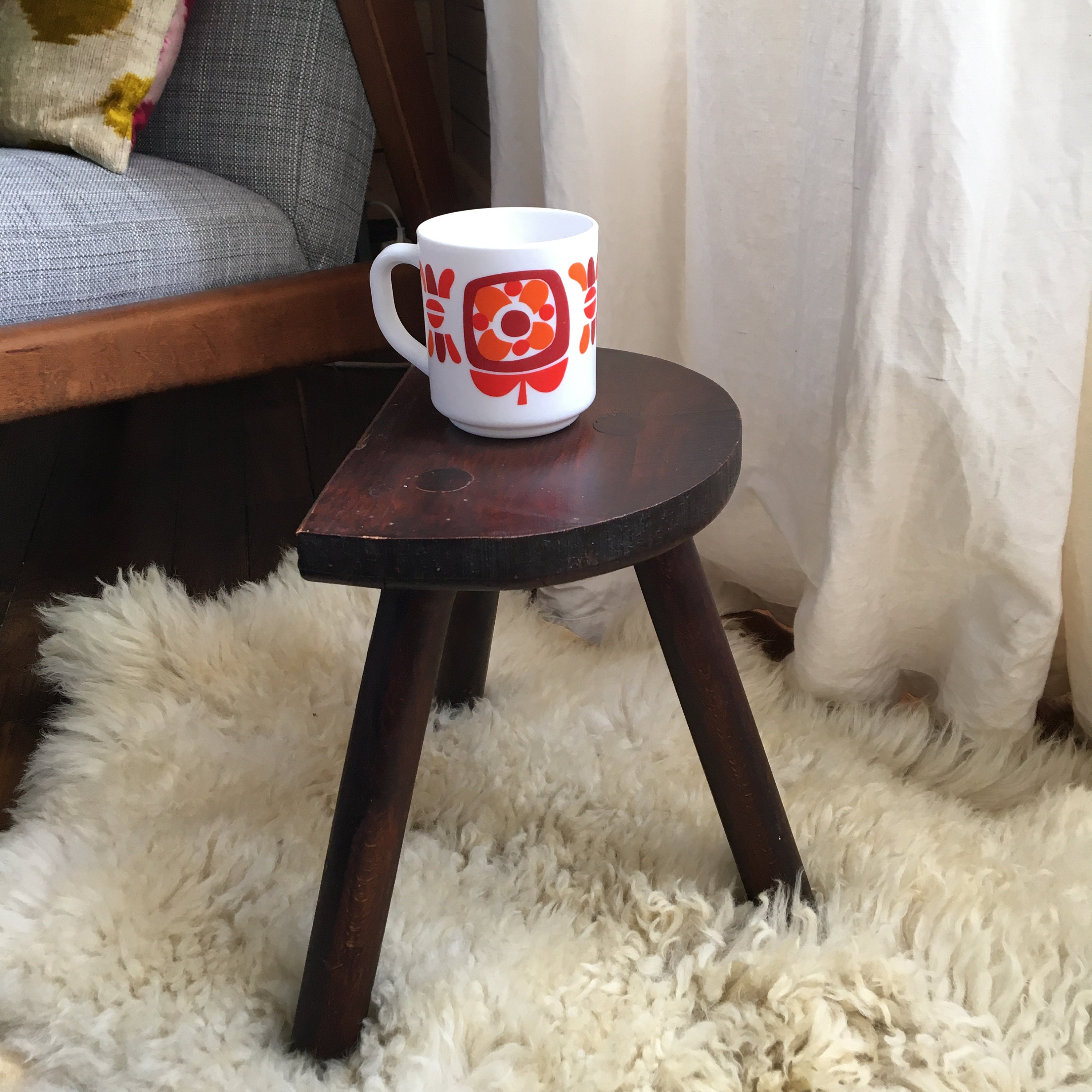 Vintage Tripod Stool/ Farm Stool/ Milking Stool/ Vintage Sofa - Etsy