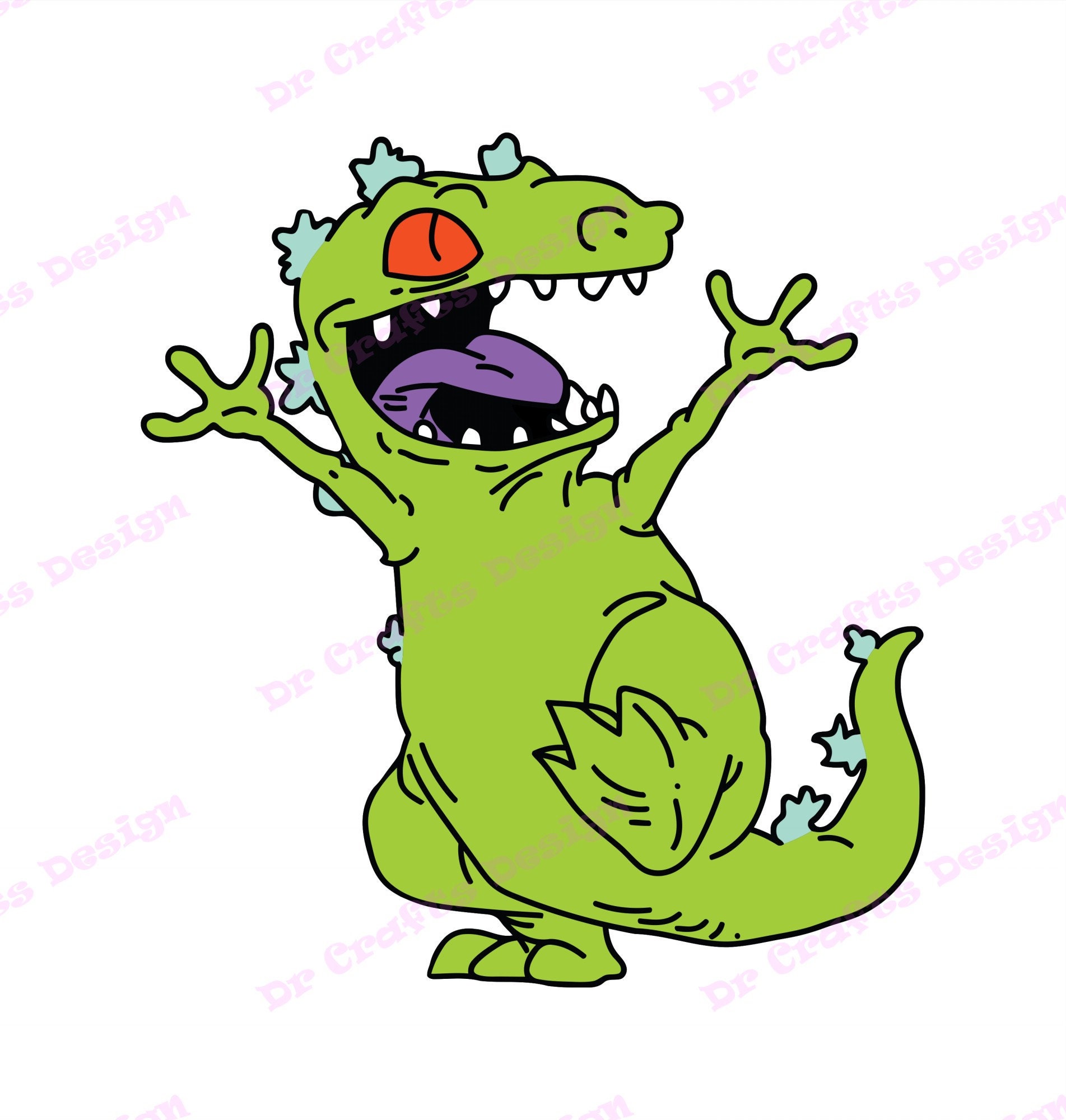 Reptar Rugrats SVG 2 svg dxf Cricut Silhouette Cut File | Etsy