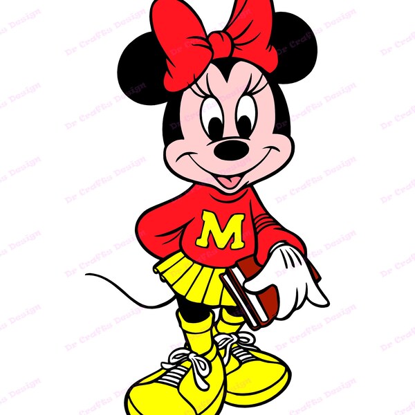 Minnie Mouse Football Svg - Etsy