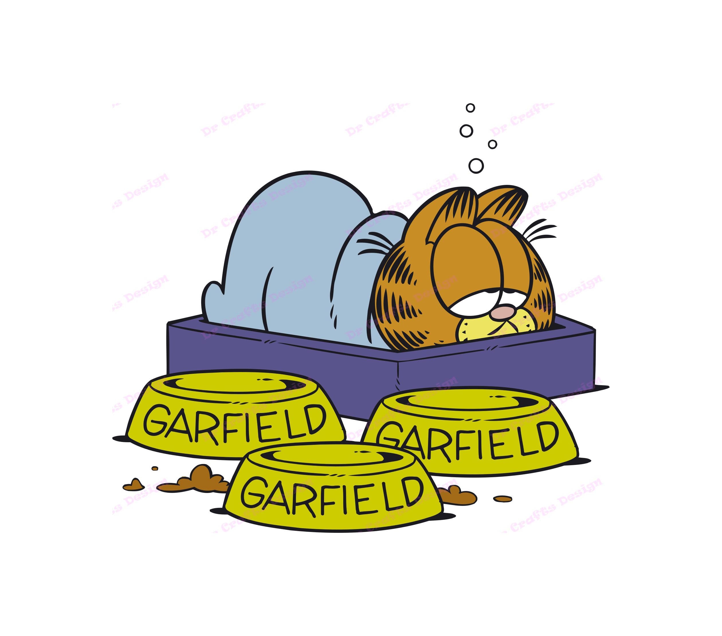 Garfield Sleeping Png
