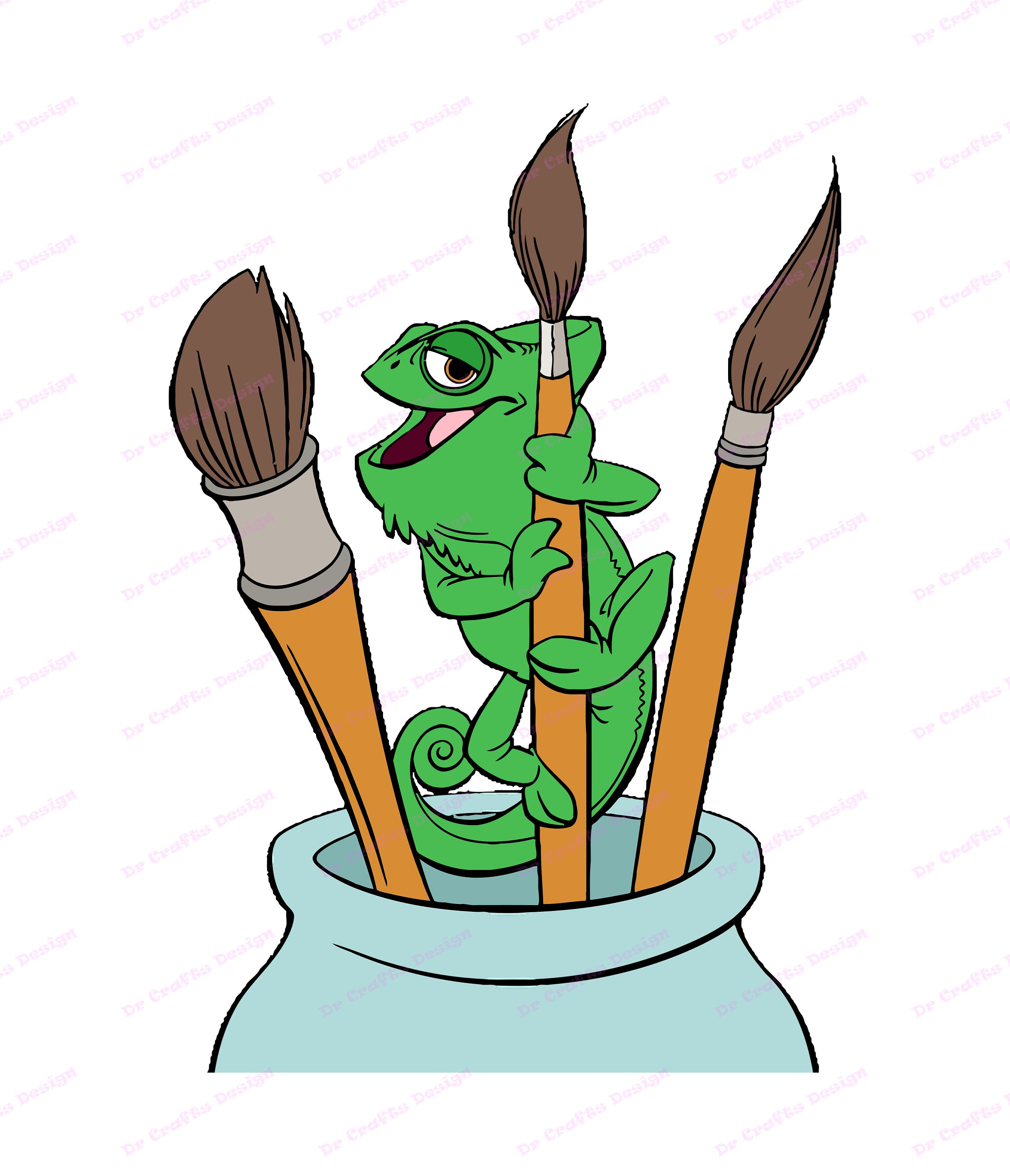 Pascal With Paintbrush Tangled SVG svg dxf Cricut | Etsy