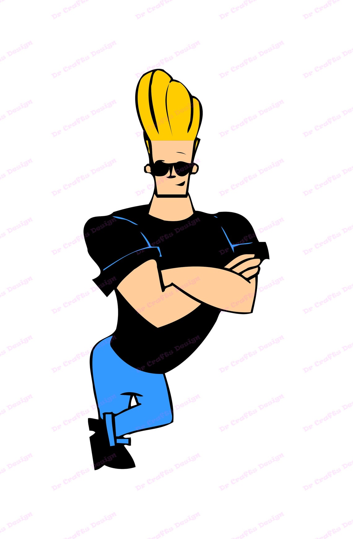7 Johnny Bravo SVG svg dxf Cricut Silhouette couper | Etsy