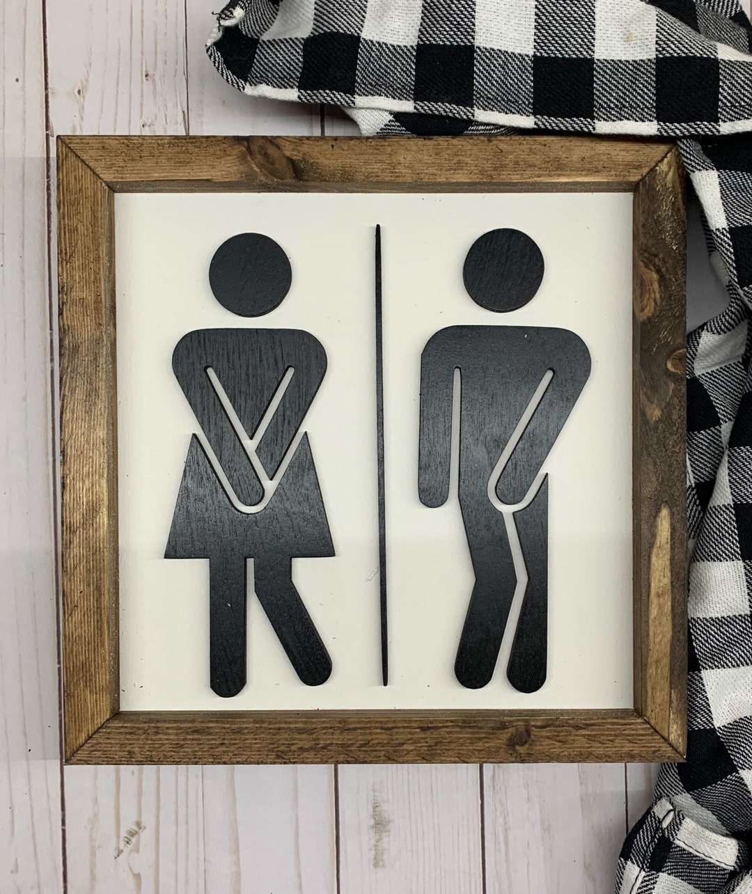 Funny Farmhouse Bathroom Sign 3D Bathroom Decor Farmhouse Wall Decor ...