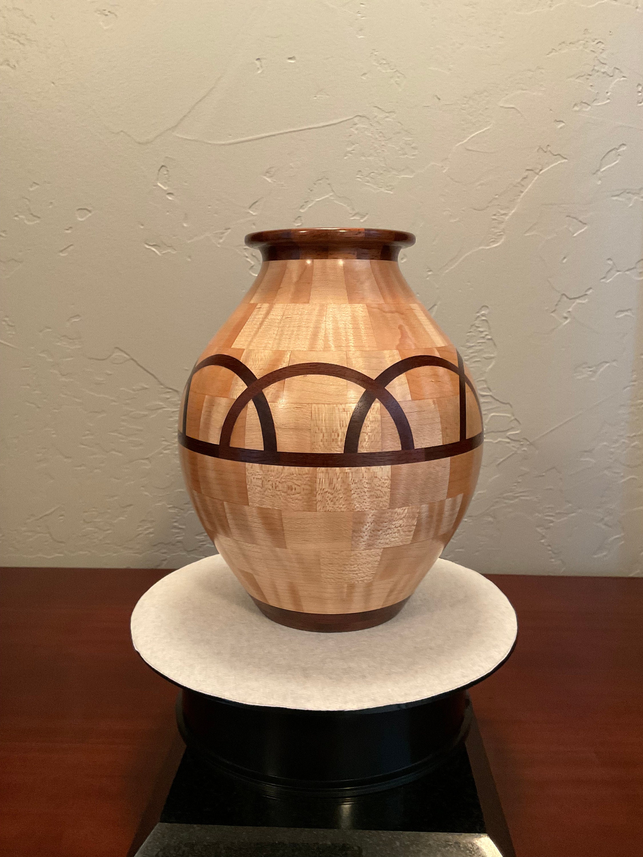 Modern Style Segmented Wood Turned Vase - Modern Design Wooden Segmented Decorative Handcrafted ...