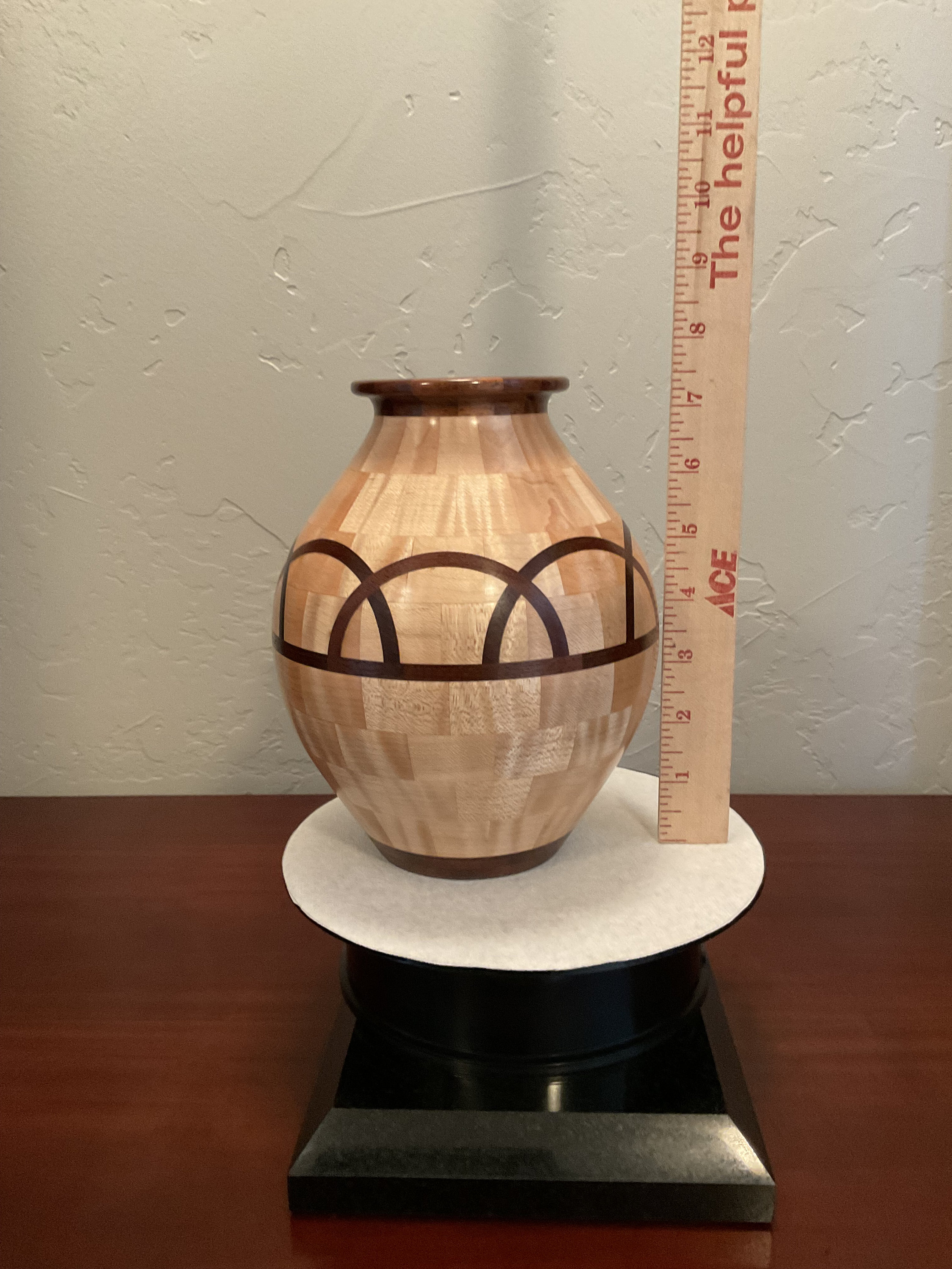 Modern Style Segmented Wood Turned Vase - Modern Design Wooden Segmented Decorative Handcrafted ...