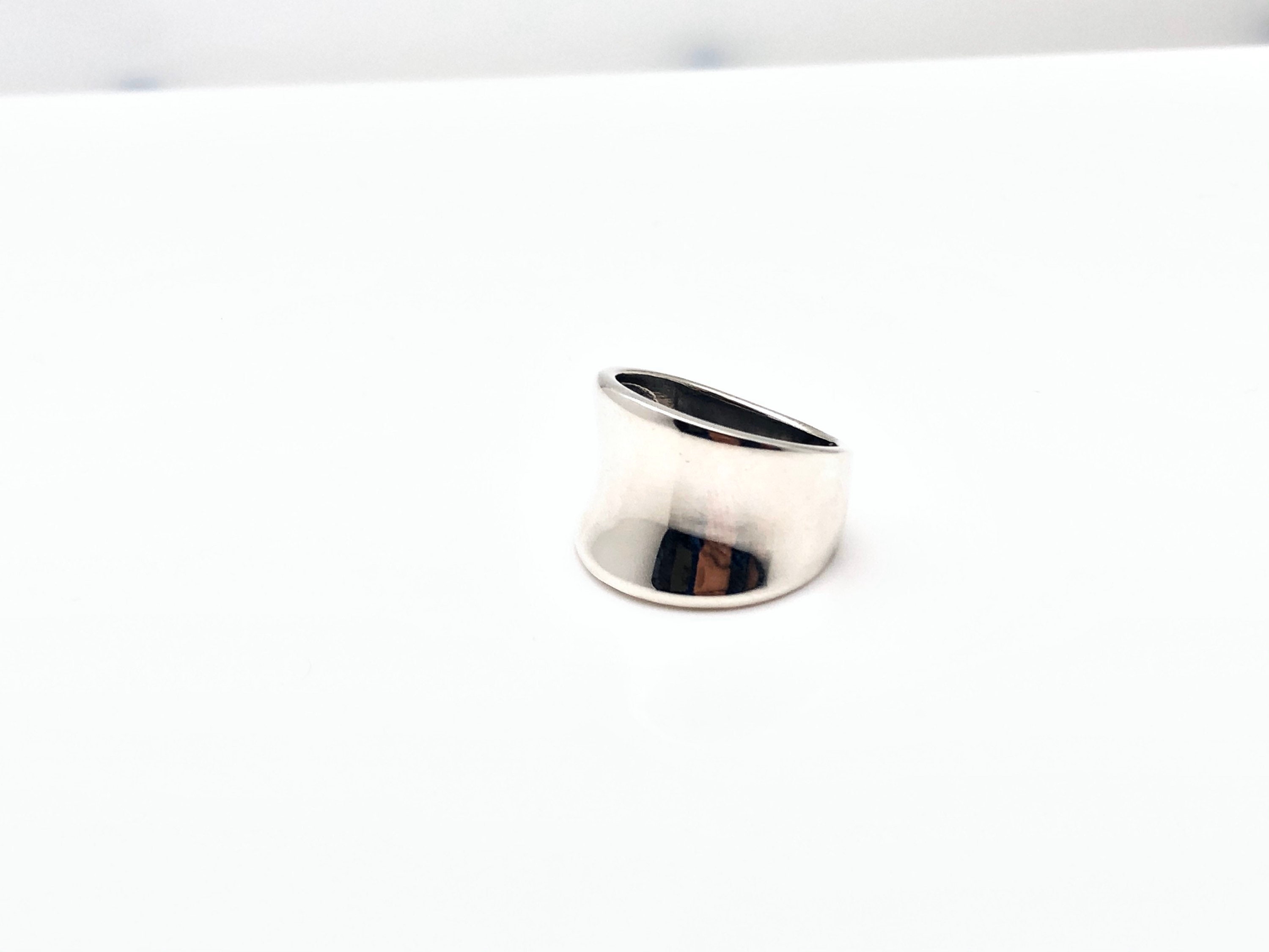 Silver Concave Ring // Sterling Silver 925 // Concave Silver - Etsy