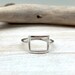 Open Square Silver Ring / Square Silver Ring / Geometric Ring / Square ...