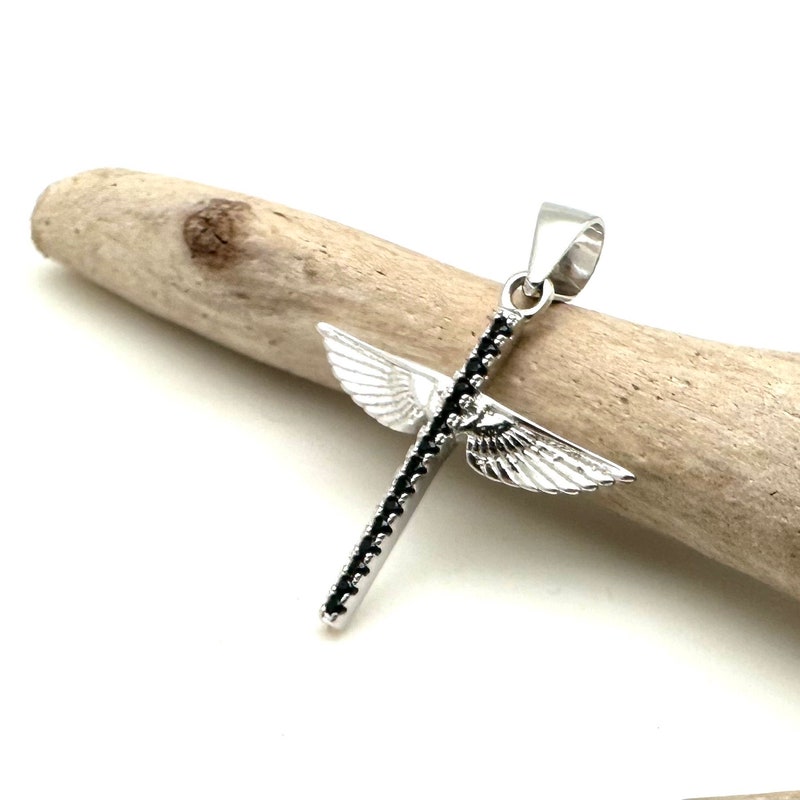 Angel Wings With Cross Necklace - Etsy