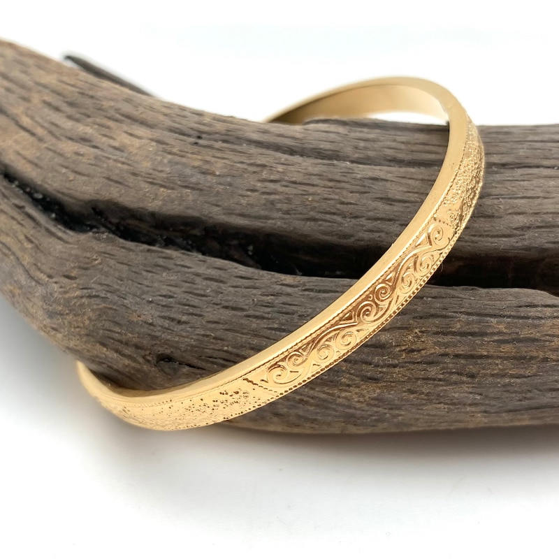Gold Bangle Bracelet - Etsy