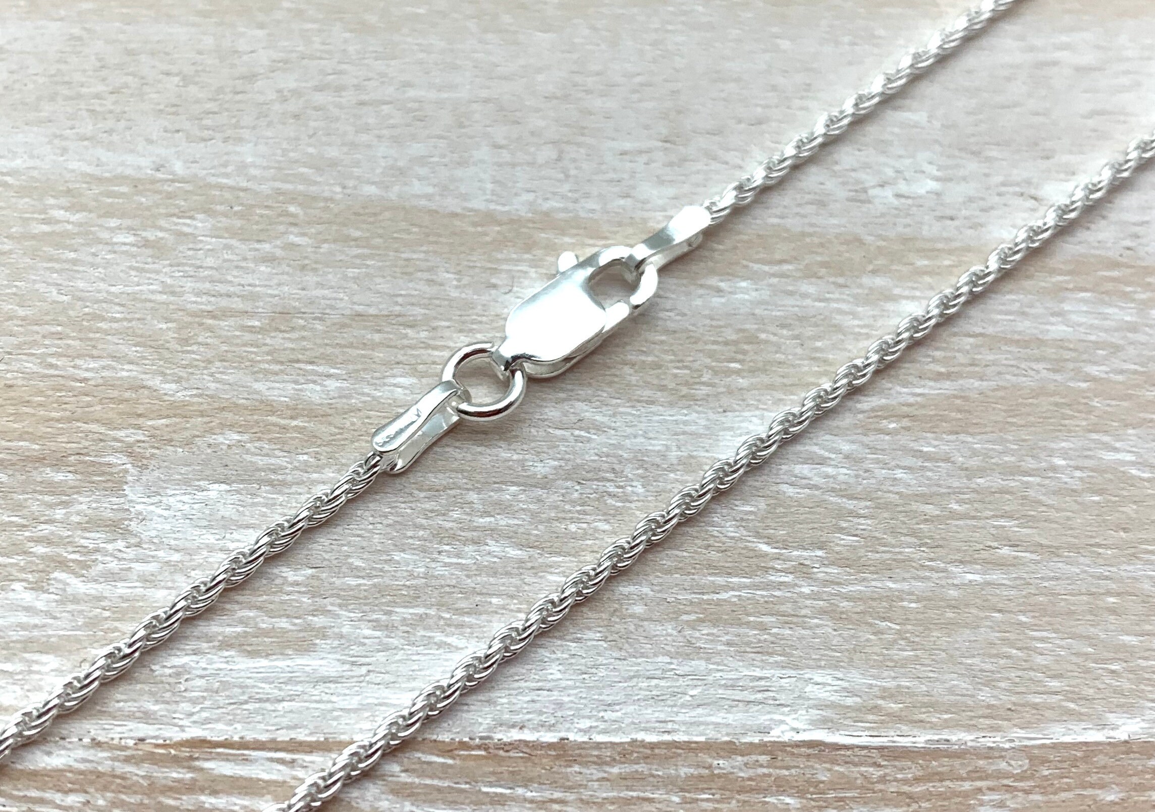 Silver Thin Rope Chain 1.4mm / Silver Rope 030 Pendant Chain / - Etsy UK