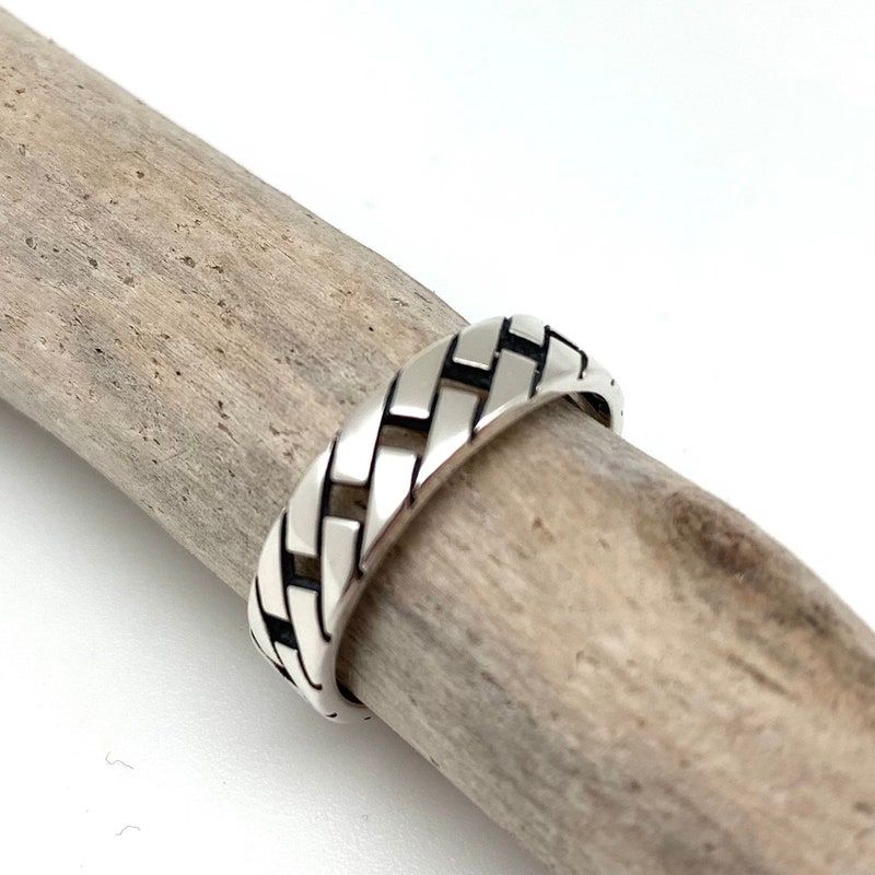 Silver Chain Ring - Etsy