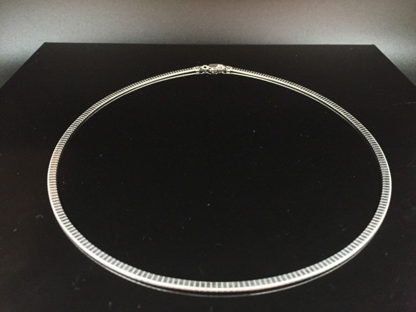 Silver Omega 3mm Necklace / Medium 3mm Flat Sterling Omega / | Etsy