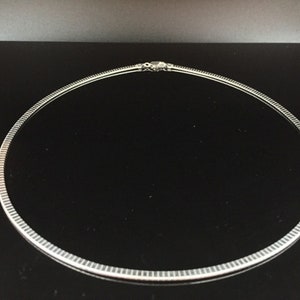 Silver Omega 3mm Necklace / Medium 3mm Flat Sterling Omega / Best ...