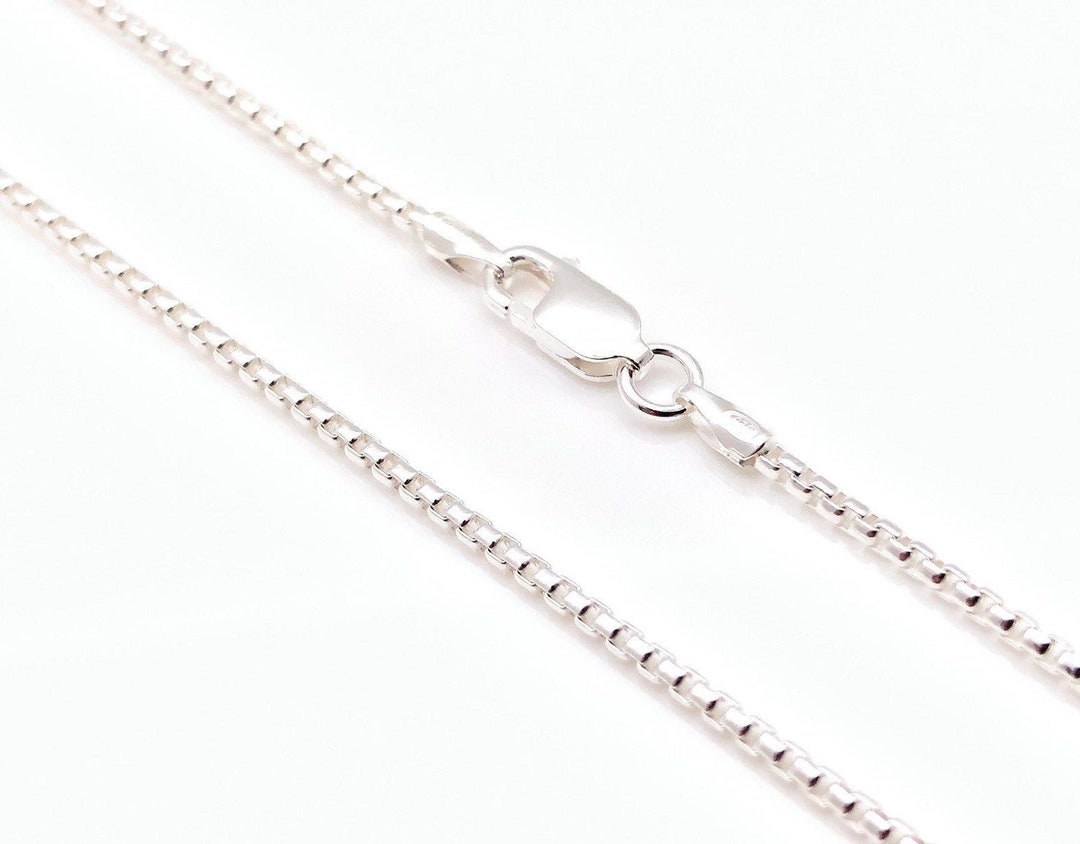 Silver Rounded Box Chain 1.5mm / Best Selling Box Chain / Sterling Box ...